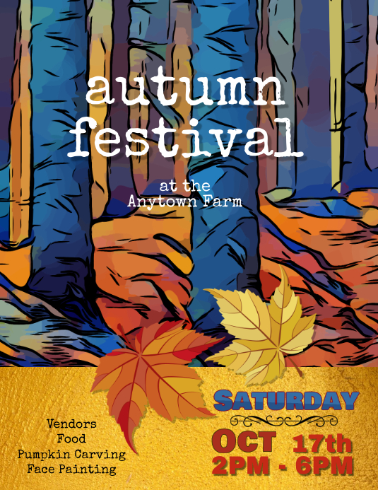 Autumn Festival Fair Flyer Template | PosterMyWall