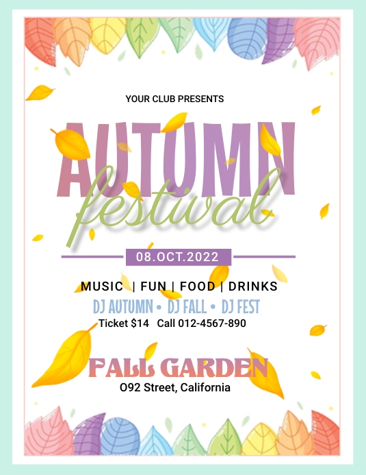 Autumn Festival Flyer Template | PosterMyWall