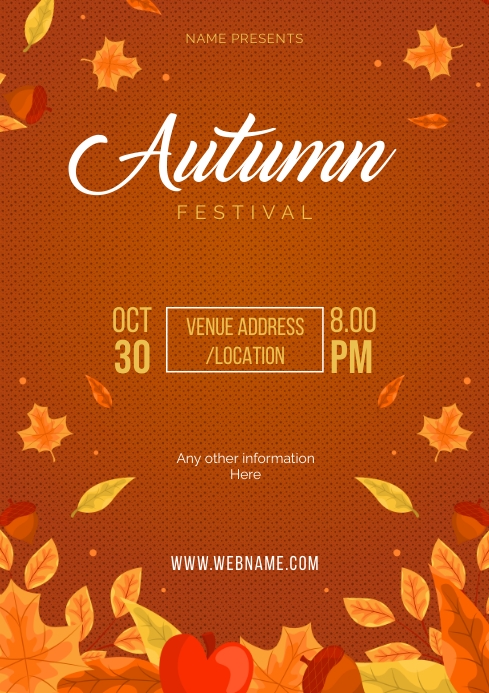 autumn festival flyer Template | PosterMyWall