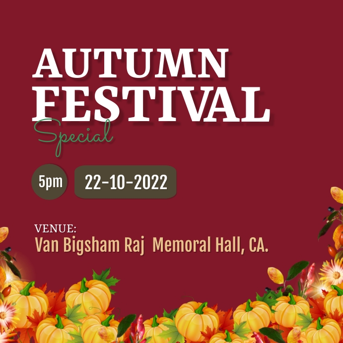 Copy of AUTUMN FESTIVAL FLYER | PosterMyWall