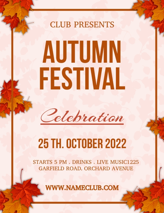 Autumn Festival Flyer Template | PosterMyWall