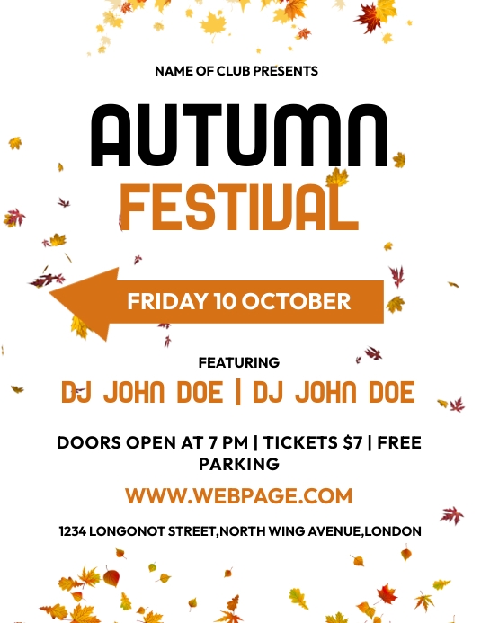 AUTUMN FESTIVAL FLYER Template | PosterMyWall