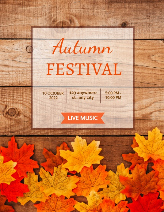 Autumn Festival Flyer Template | PosterMyWall