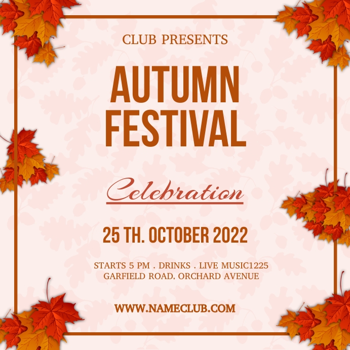 Autumn Festival Instagram Template | PosterMyWall