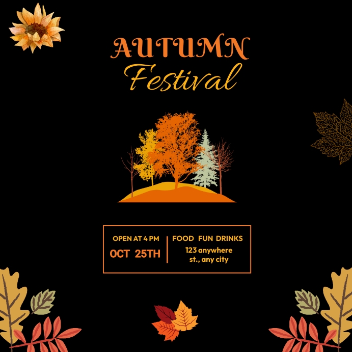 Autumn Festival Instagram Post Template | PosterMyWall