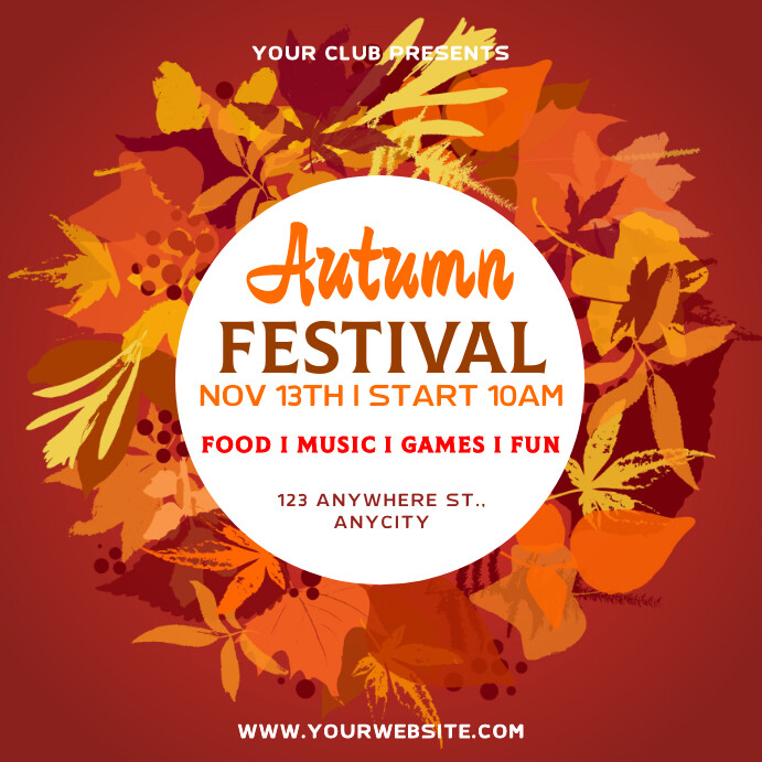 Autumn Festival Instagram Post Template | PosterMyWall