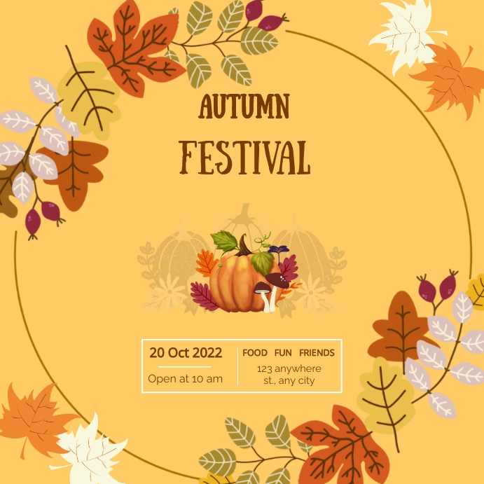 Autumn Festival Instagram Post Template | PosterMyWall