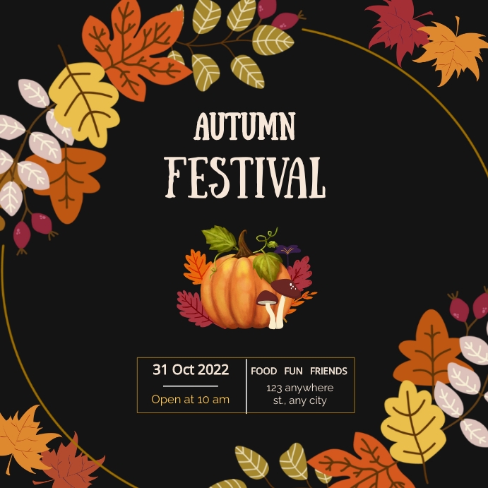 Autumn Festival Instagram Post Template | PosterMyWall