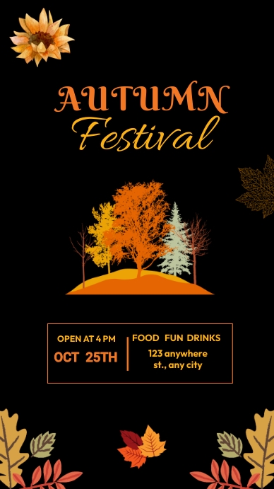 Autumn Festival Instagram Story Template | PosterMyWall