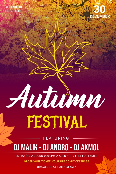 Autumn Festival party Template | PosterMyWall