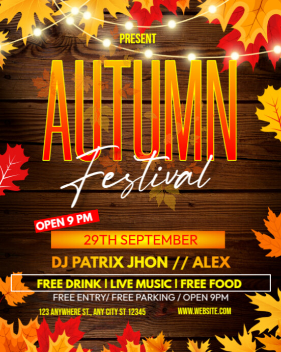 Autumn festival post Template | PosterMyWall