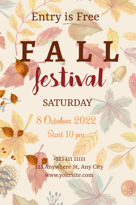 AUTUMN FESTIVAL POSTER Template | PosterMyWall