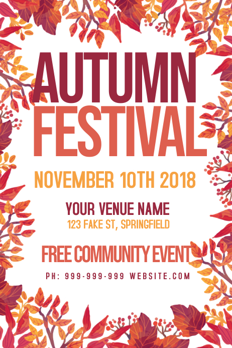 Copy of Autumn Festival Poster | PosterMyWall