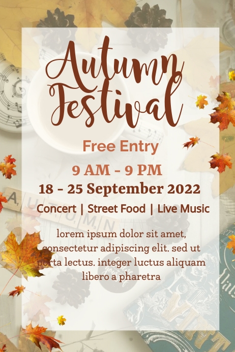Autumn Festival Poster Template | PosterMyWall