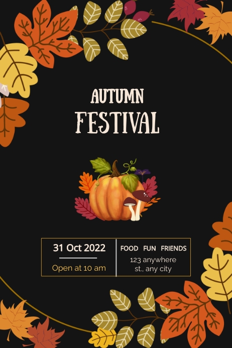 Autumn Festival Poster Template | PosterMyWall