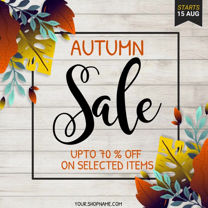 Copy of autumn flyer, autumn sale, fall, harvest | PosterMyWall