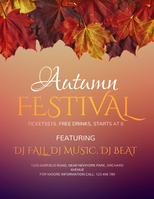autumn flyer autumn sale fall harvest Template | PosterMyWall