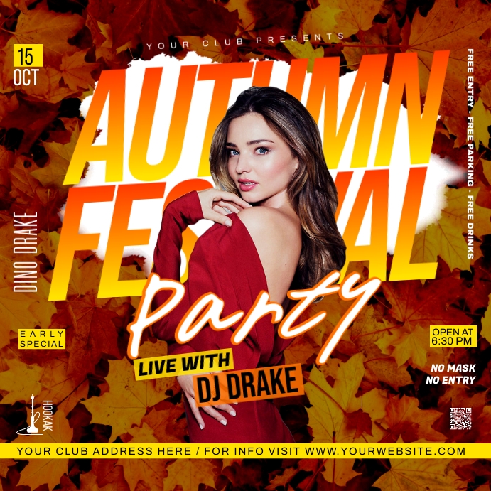 Plantilla de Volante de Otoño | PosterMyWall