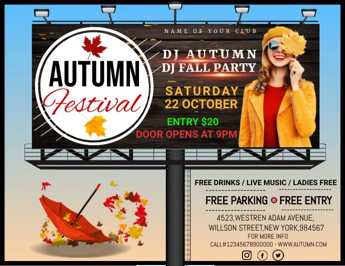 autumn flyer Template | PosterMyWall