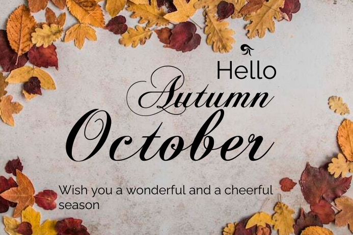 Hello Autumn October flyer template | PosterMyWall