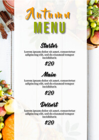Autumn Fall Menu Card Template | PosterMyWall