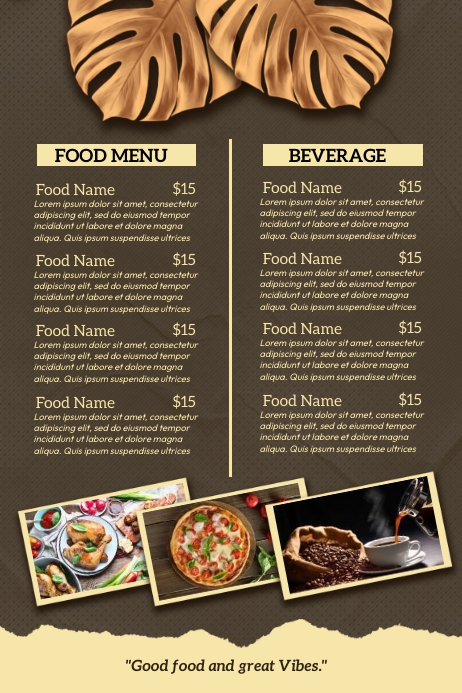 Autumn Food Menu Template | PosterMyWall