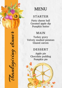 Autumn Menu Card A4 Template | PosterMyWall