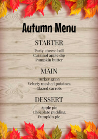 Autumn Menu Card A4 Template | PosterMyWall