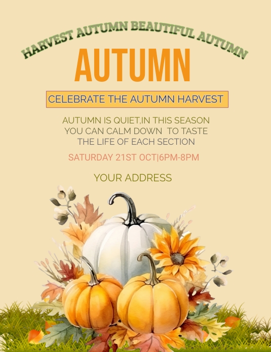 autumn harvest Template | PosterMyWall