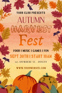 autumn harvest Template | PosterMyWall