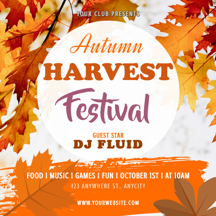Autumn Harvest Fest Template | PosterMyWall