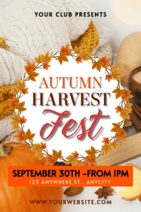 Autumn Harvest Fest Template | PosterMyWall