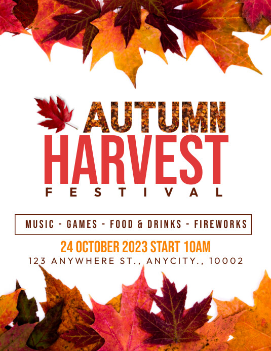 Autumn Harvest Fest Template | PosterMyWall