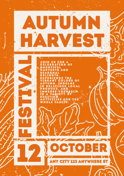 Autumn Harvest Festival Template | PosterMyWall