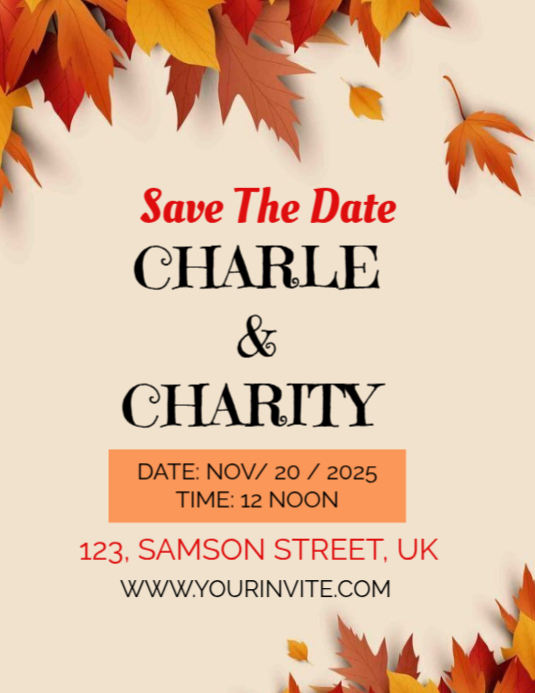 Plantilla de Autumn invitation | PosterMyWall