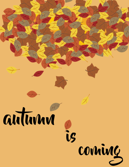 AUTUMN IS COMING Template | PosterMyWall