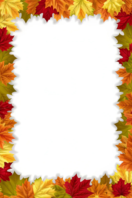 Autumn Leaves Border frame Template | PosterMyWall