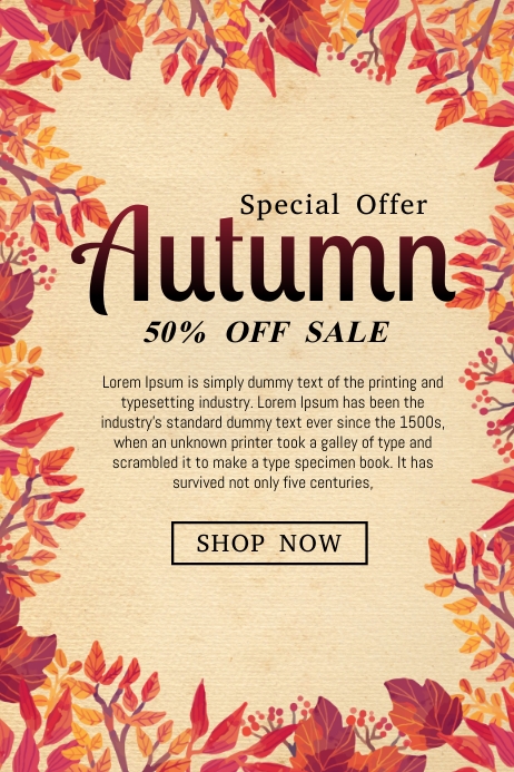 Autumn Limited Offer Template | PosterMyWall