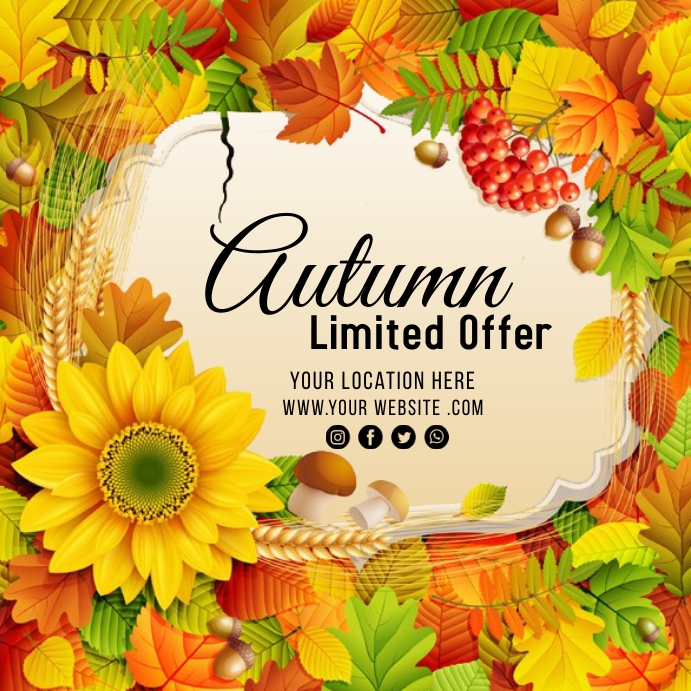 Autumn Limited Offer Template | PosterMyWall
