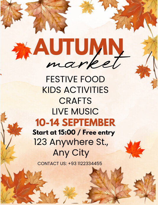 Copy of Autumn Market Flyer | PosterMyWall