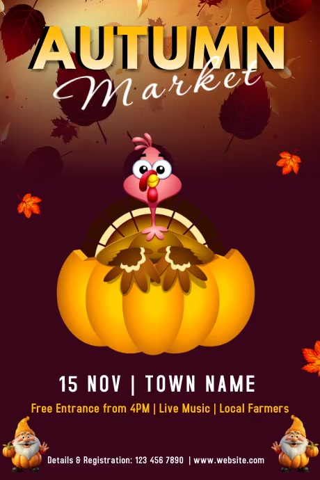Autumn market video ad Template | PosterMyWall