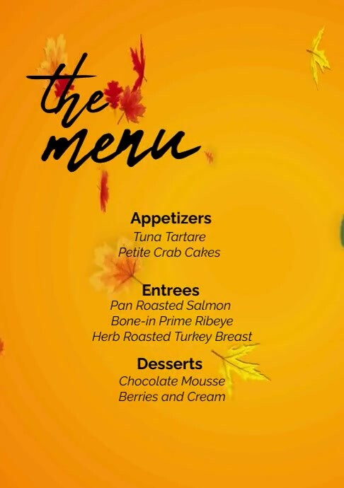 Copy of Autumn Menu | PosterMyWall
