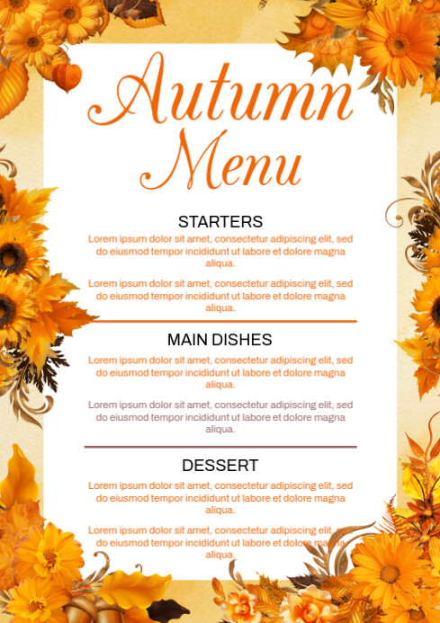 Plantilla de Autumn Menu Offer | PosterMyWall
