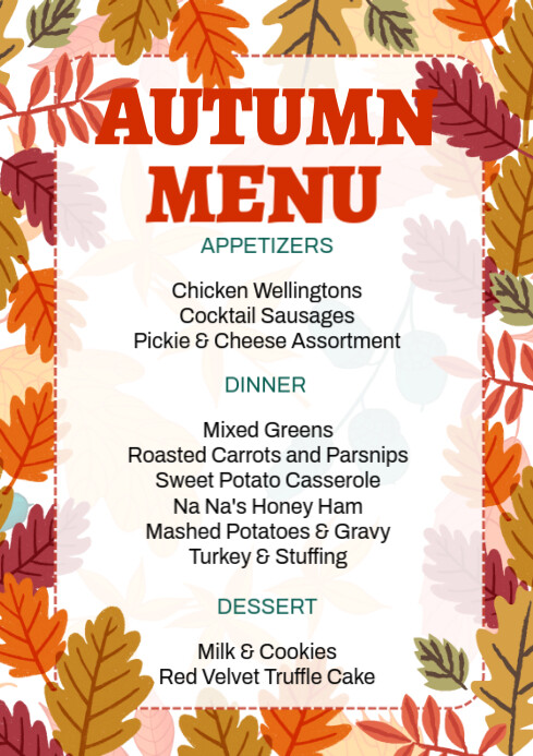 Autumn Menu Offer Template | PosterMyWall