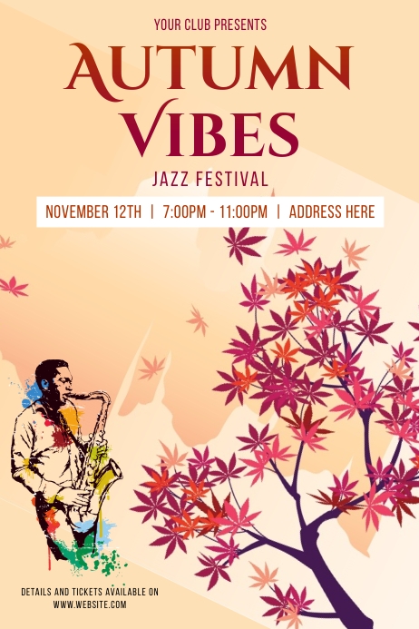 Autumn music festival poster Template | PosterMyWall