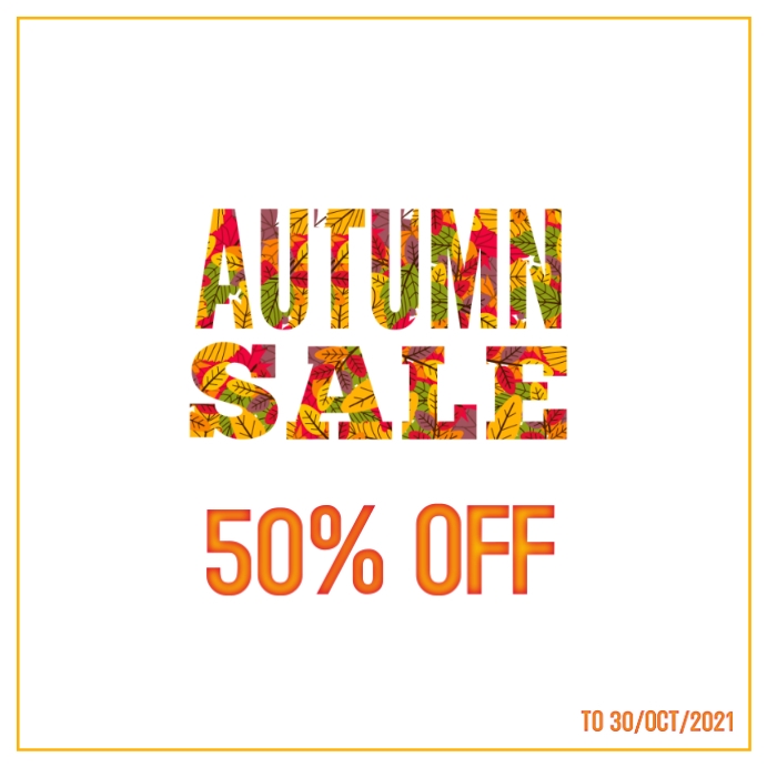 AUTUMN - OCTOBER Template | PosterMyWall