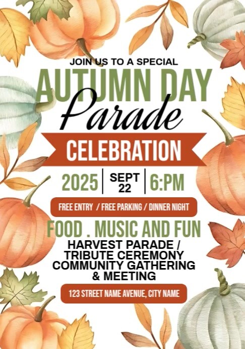 Modèle Autumn Parade Celebration | PosterMyWall