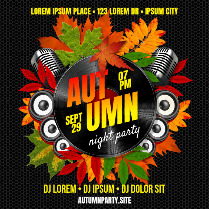 AUTUMN PARTY BANNER Template | PosterMyWall