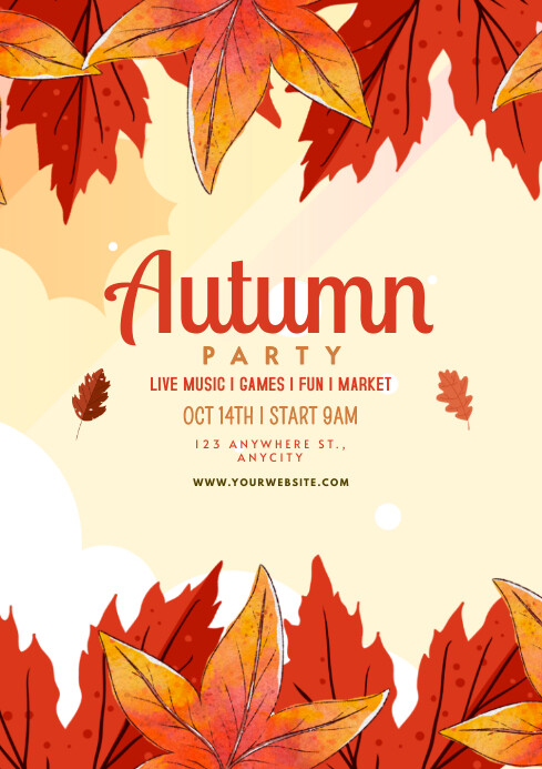 autumn party Template | PosterMyWall