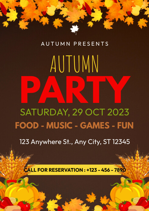 Copy of autumn party | PosterMyWall
